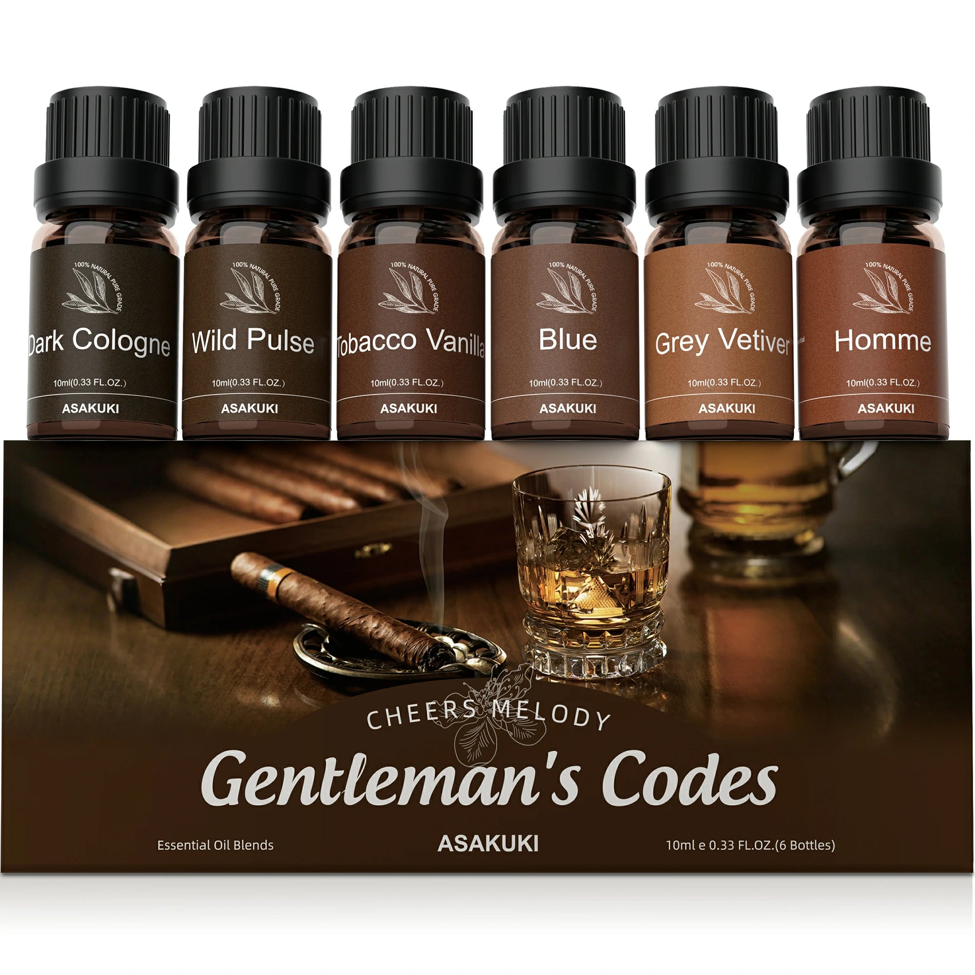 Gentleman’s Codes Essential Oil Set 6pcs*10ml – Asakuki